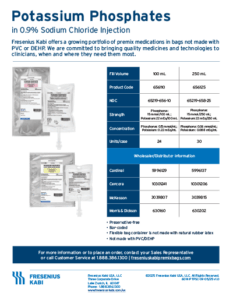 Potassium Phosphates in 0.9% Sodium Chloride Injection | Fresenius Kabi